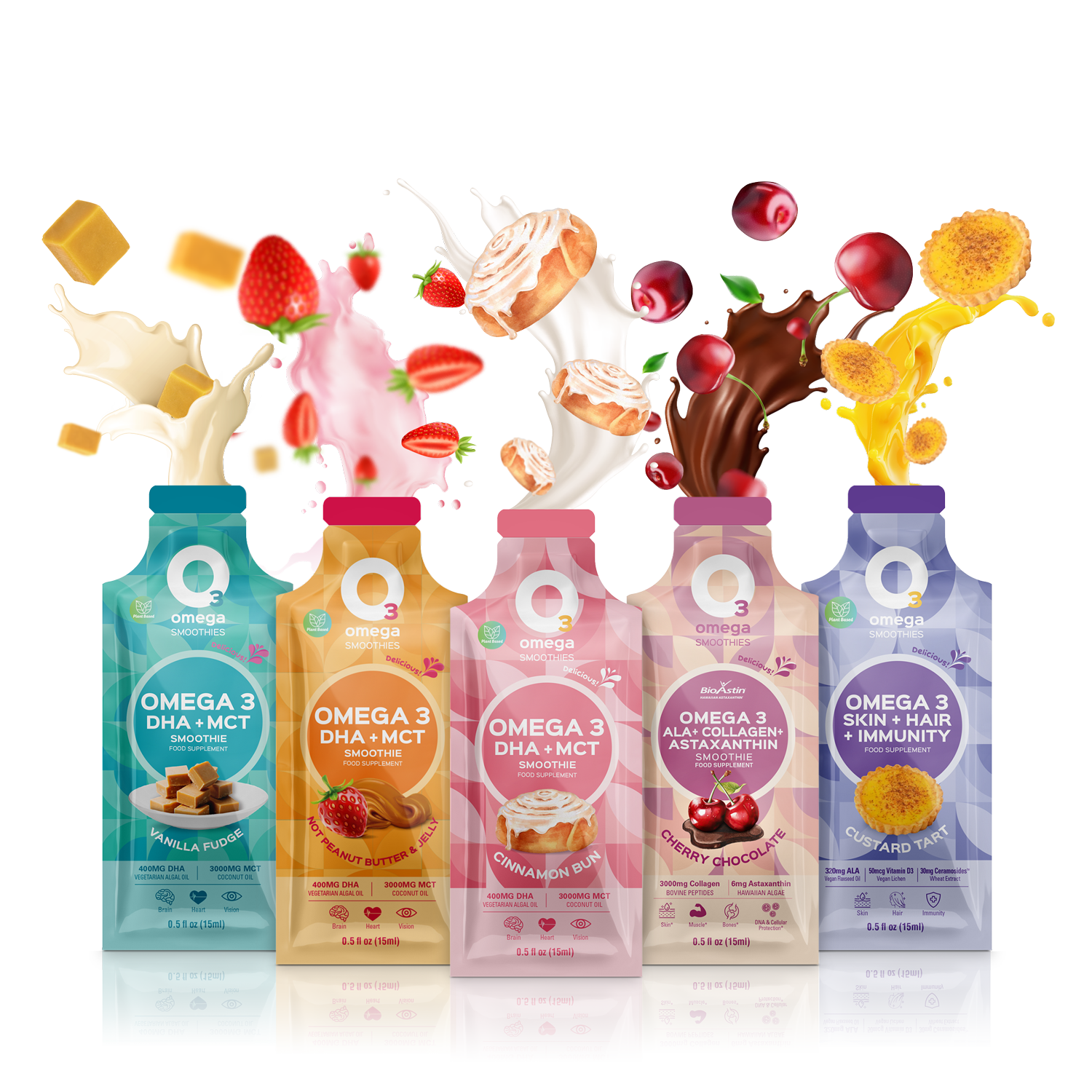 O3Omega Smoothies | VEGAN Omega 3 DHA + MCT Oil in Flavors You'll Love